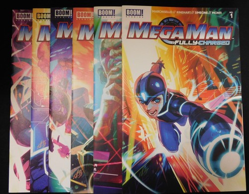 MEGA MAN FULLY CHARGED 1-6 BOOM COMIC SET COMPLETE MARCHISELLO ...