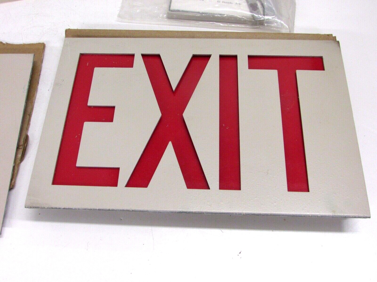 PRESCOLITE 71200 SINGLE SIDED EXIT SIGN LIGHT, 120VAC, RED LENS | eBay