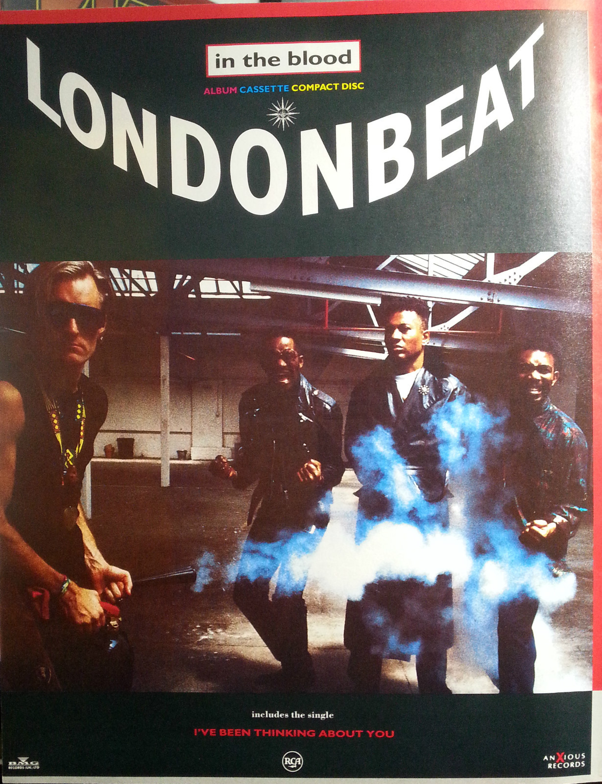 LONDONBEAT ADVERT POSTER IN THE BLOOD ORIGINAL NOT REPRINT VERY RARE ...