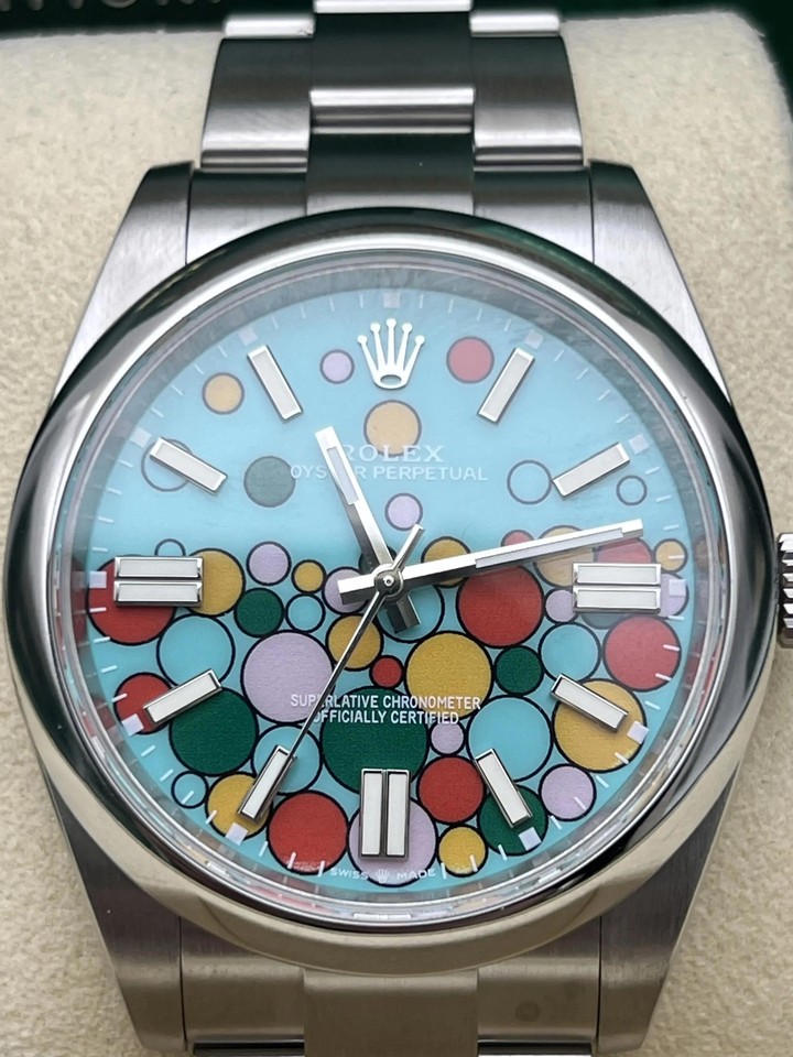 Rolex Oyster Perpetual 116000 36mm Custom Celebration Balloon Dial Box ...