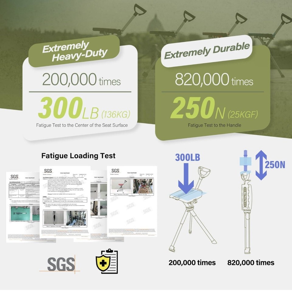 STEP2GOLD Ta-Da Chair Series 2, Portable Trekking Hiking Pole - 32.3 ...