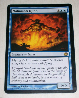 Mahamoti Djinn Oversize 6x4 9th Edition Card 2005 MTG | eBay