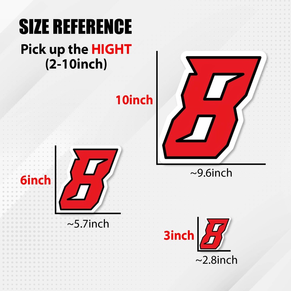 3pcs Racing Number Sticker Custom S21 For YZ250FX KLX140G KLX230R ...