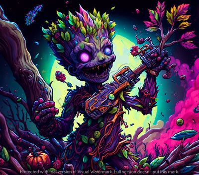 Zombie Marvel Groot custom made 20 oz skinny Stainless steel tumbler ...