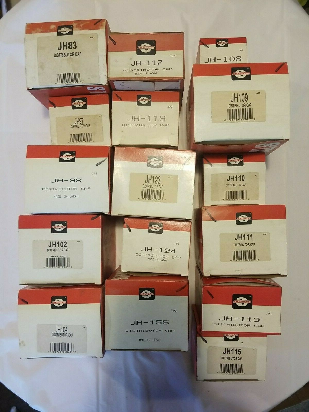 Lot of 16 Standard Distributor Caps New, JH-102,JH104, JH155,JH113,JH97 ...