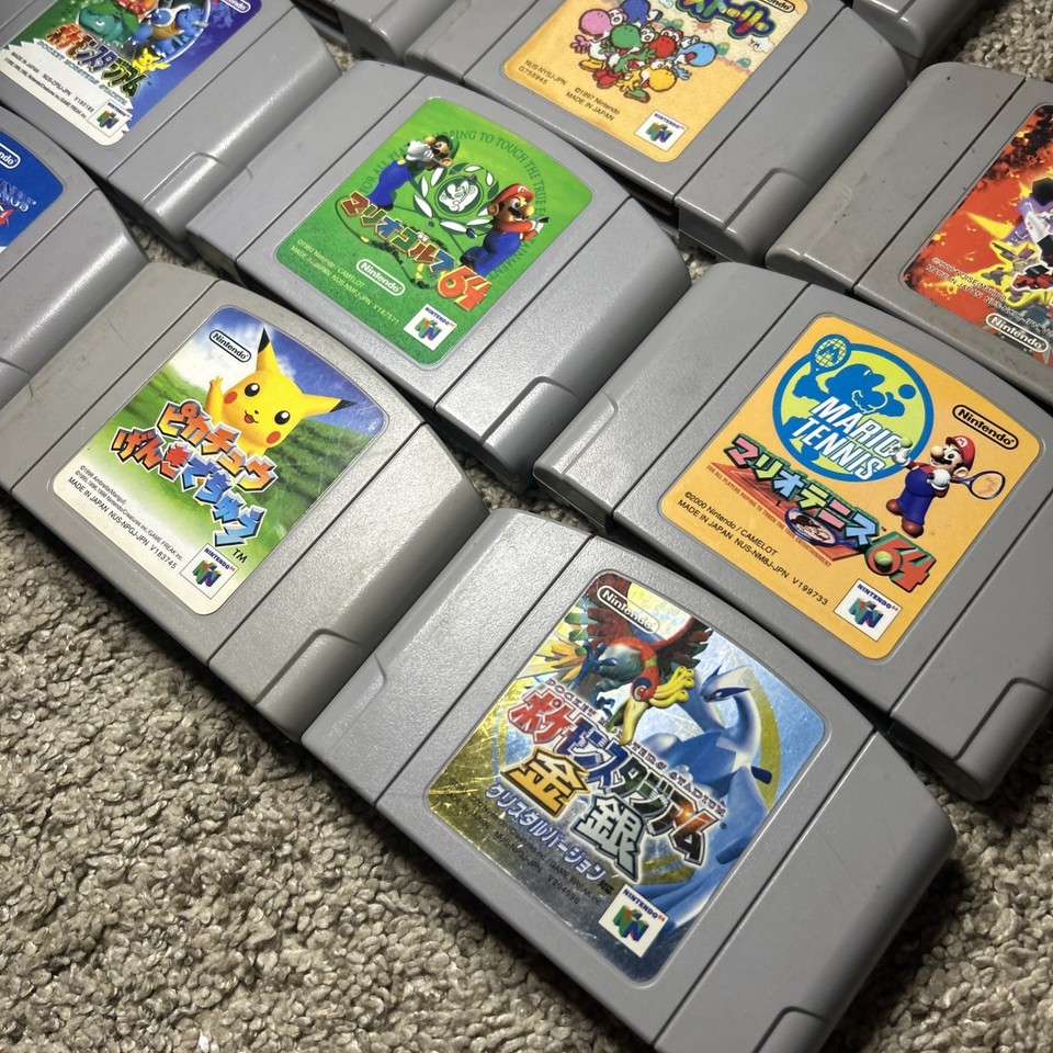 Nintendo N64 Games Lot Of 10 - Japanese Region Mario Pokemon Yoshi ...