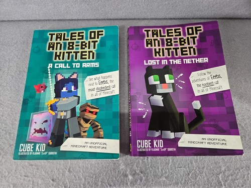 Tales of An 8-Bit Kitten, Book 1 & 2, Cube Kid, Minecraft Adventure | eBay