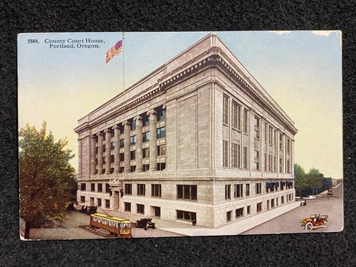 Portland Oregon OR Multnomah County Courthouse Antique Photo Postcard ...