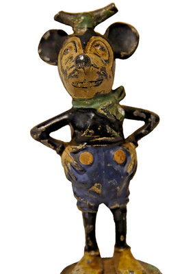 EARLY MICKEY MOUSE METAL FIGURE 1920s MICKEY MOUSE CAR MASCOT ? RARE 5 ...