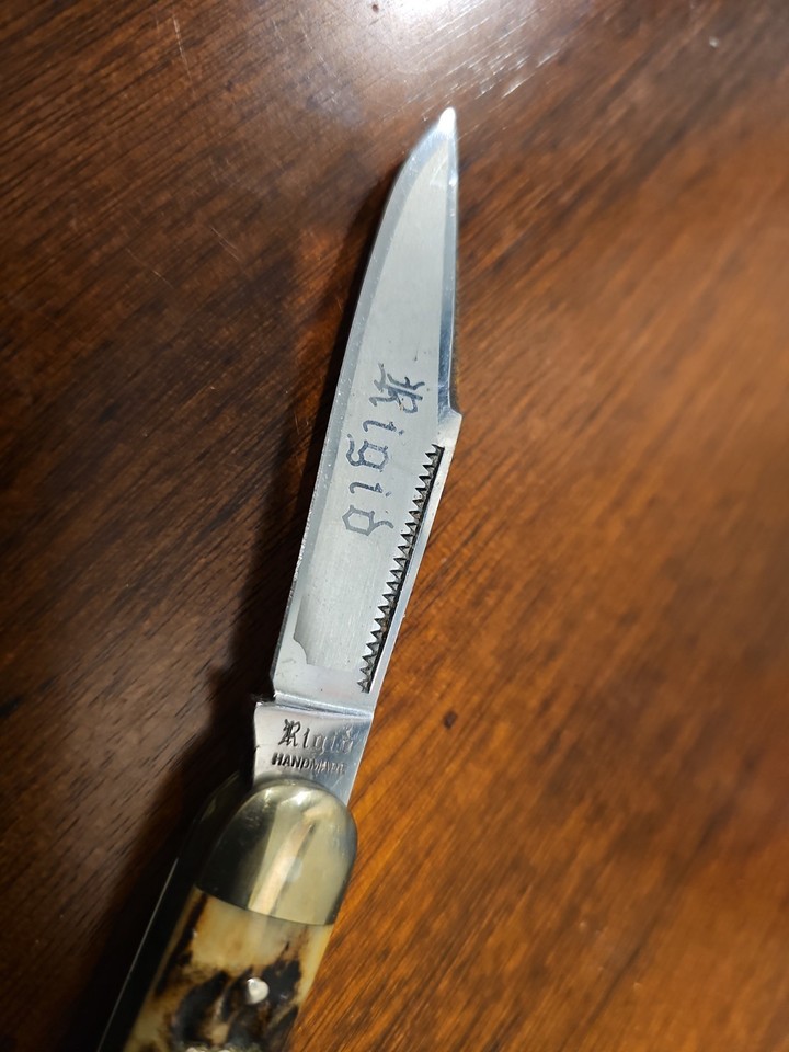 Rigel Handmade Solingen Germany Folding Knife – Stag Handle – 3 Blade ...