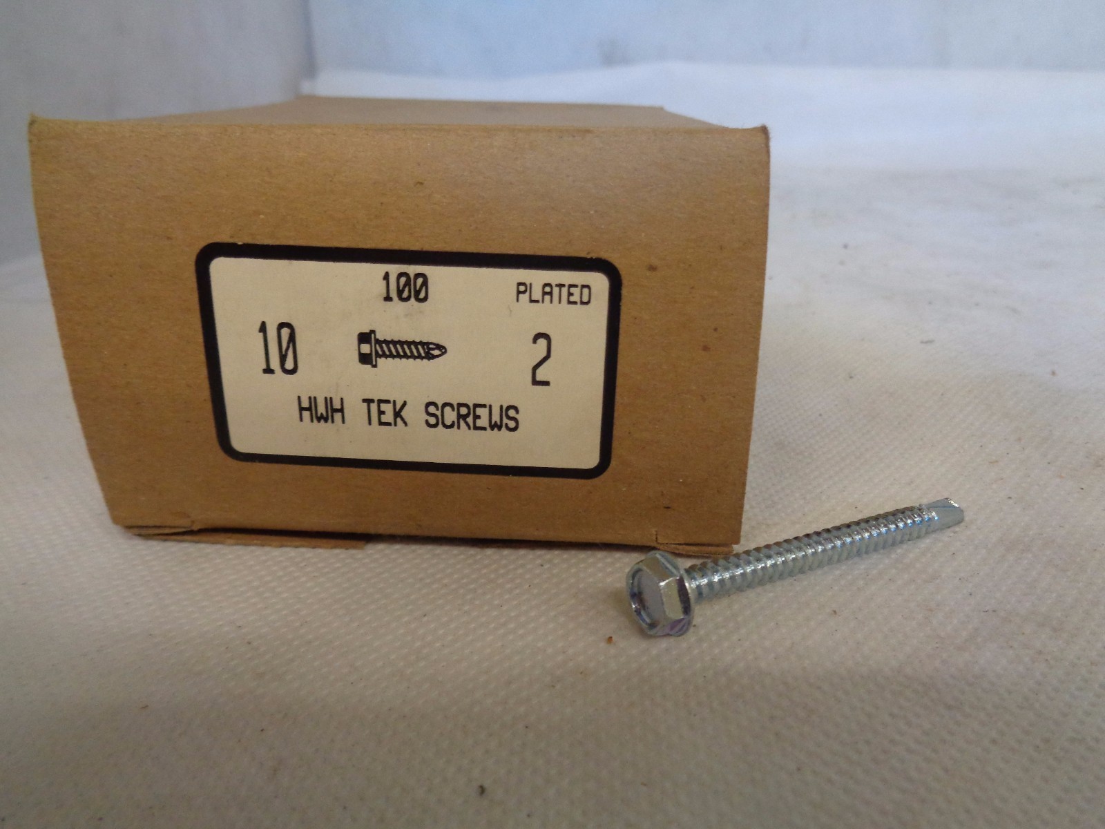 NEW BOX OF 100 10 X 2" HWH TEK SCREWS | eBay