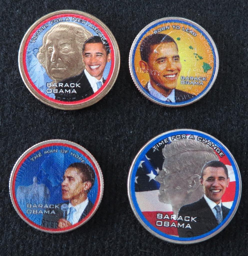 Barack Obama Presidential Coin Collection *4 Printed Coin Set* | eBay