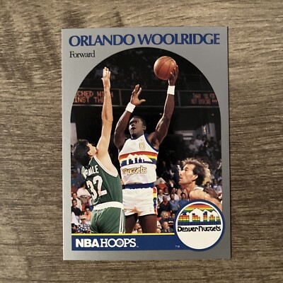 1990 NBA Hoops Basketball Card #411 Orlando Woolridge Denver Nuggets ...