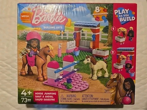 Mega Bloks Barbie Horse Jumping Building Blocks Set 73 PCS Construx ...