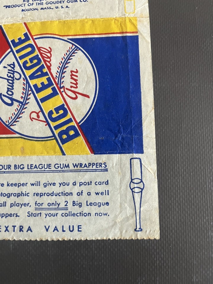 1936 Goudey Gum Co. Big League Chewing Gum Baseball Wrapper Rare | eBay