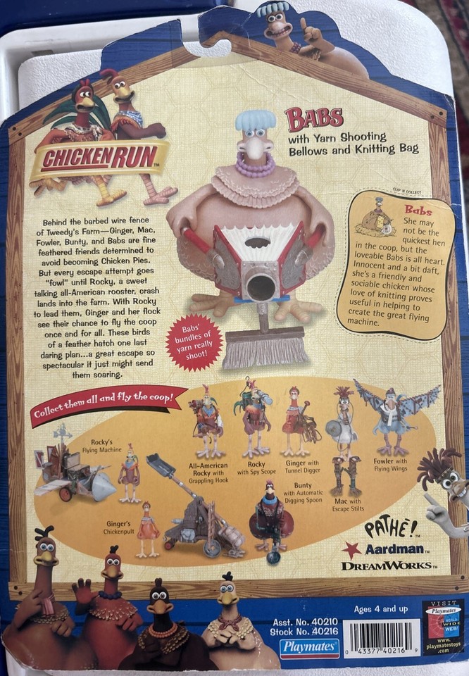 Playmates DreamWorks Chicken Run Babs Figure No. 40216 Sealed New | eBay