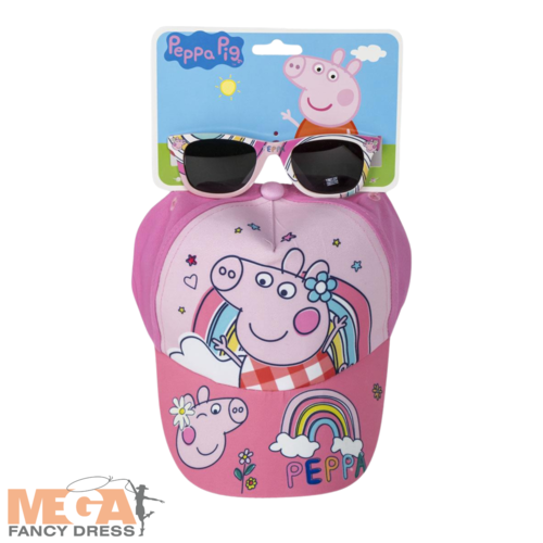 Peppa Pig Character Sunglasses + Cap Kids Travel Accessory Holiday Boys ...