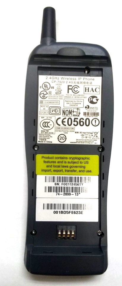 Cisco IP 7920 Wireless Phone (CP-7920-FC-9K) ***BRAND NEW*** | eBay