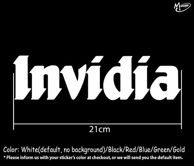 Invidia Stickers Reflective Car Parts Decals 21cm Business Signs Best ...