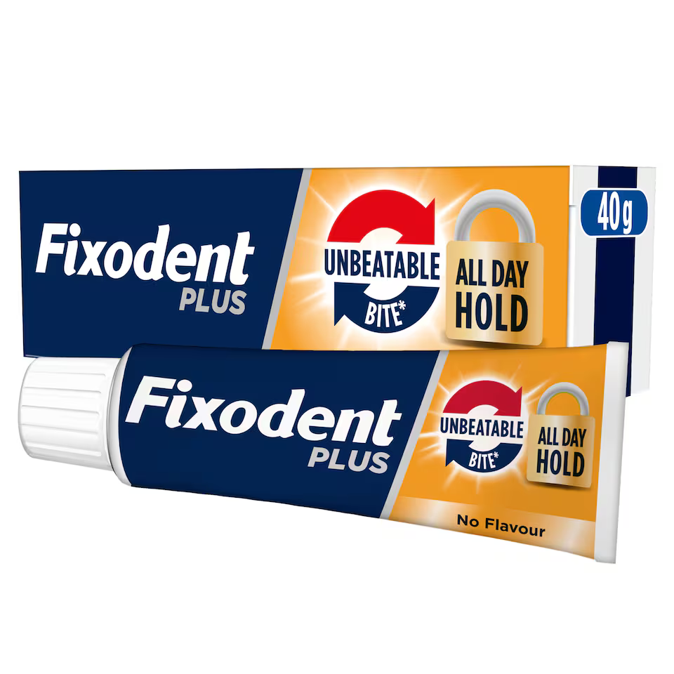 6 x Fixodent Plus Dual Power Best HOLD Full & Partial Denture Adhesive ...