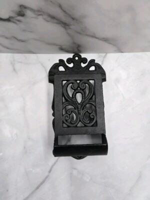 Antique Wall Cast Iron Match Box Holder | eBay