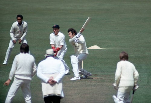 John Snow of Sussex drives a delivery from Essex bowler Ray - Cricket ...