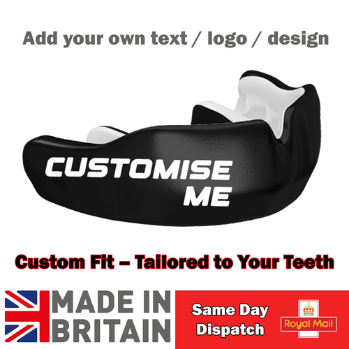 Custom Fit Mouthguard 1–4mm | Personalised Text Logo Design | Sports ...