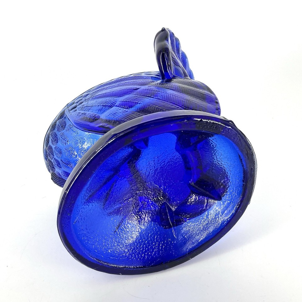 Vintage LE Smith Turkey Glass Candy Dish with Lid Cobalt Blue | eBay