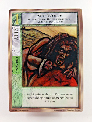 Ann White - Mythos CCG card (1996 Chaosium) Ally, Providence Cthulhu ...