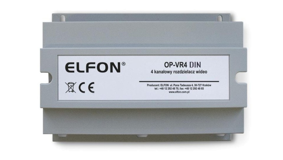ELFON OPTIMA OP-VR4-M DIN Czterokanałowy rozdzielacz audio i wideo ...