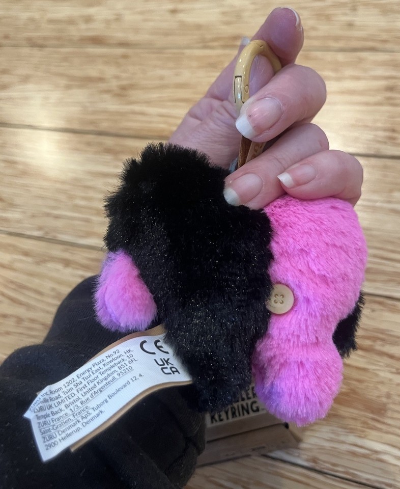 Zuru Fuggler Baby Pinkles 3.5" Pink Fuggler Rabid Rabbit Keyring New ...