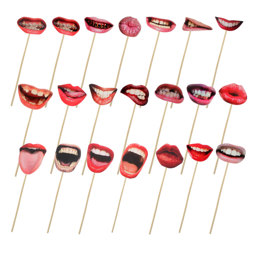 Photo Booth Lips Clipart 8PCS Party Funny Photo Booth Props Clown