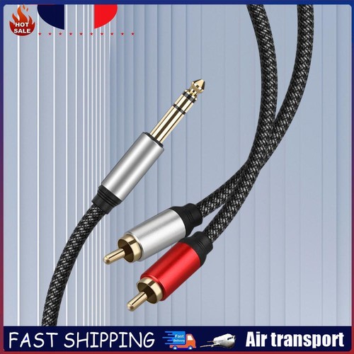 6.35mm Male To 2RCA Male Adapter Cable Audio Y Splitter Cable Insert Cord (2m) F | eBay