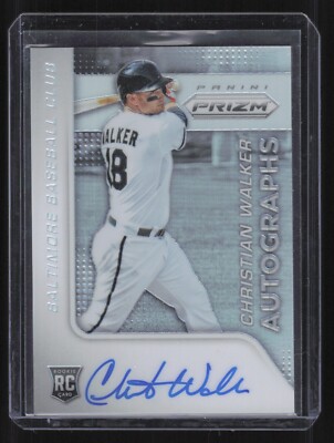 2015 Panini Prizm Christian Walker #49 Rookie Autographs Silver Prizm ...