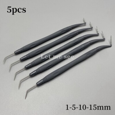 5pcs Dental Endodontics Probe Depth Measure Explorer Periodental Probs ...