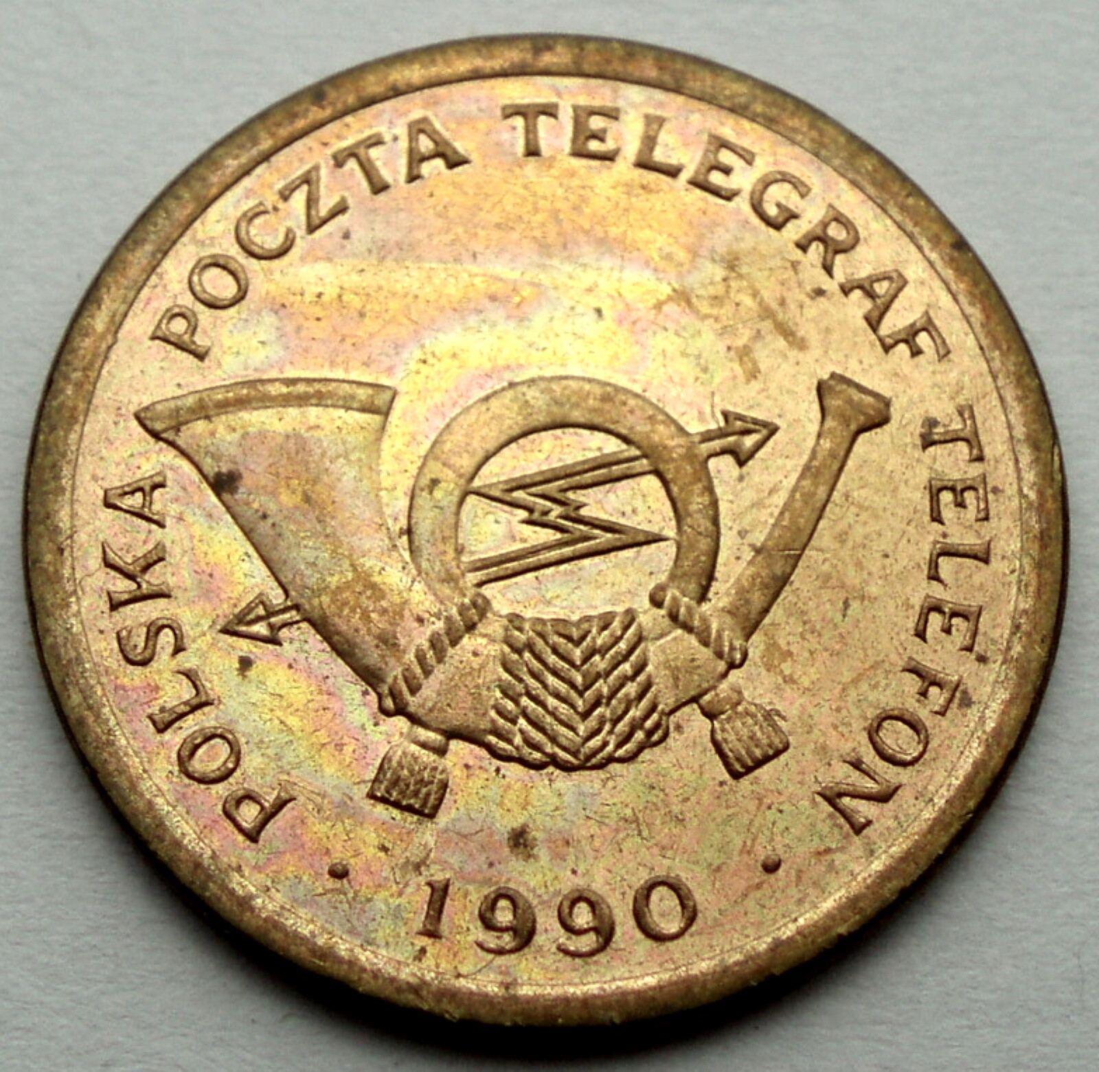 POLAND POLSKA POCZTA TELEGRAF TELEFON 1990 A Phone Token 19mm 2.4g ...