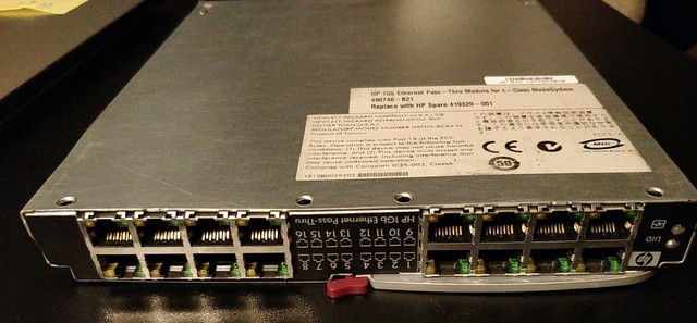 HP 1GB Ethernet Pass-Thru Module for C-Class Blade Systems - 406738-001 ...