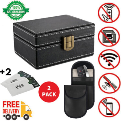 Car Key Signal Blocking Box with pouch,Large Faraday Box for Car Key ...