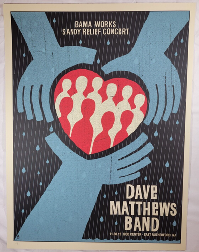 Dave Matthews Band Concert Poster - N1 IZOD NJ 11/30/2012 #747/975 DMB ...