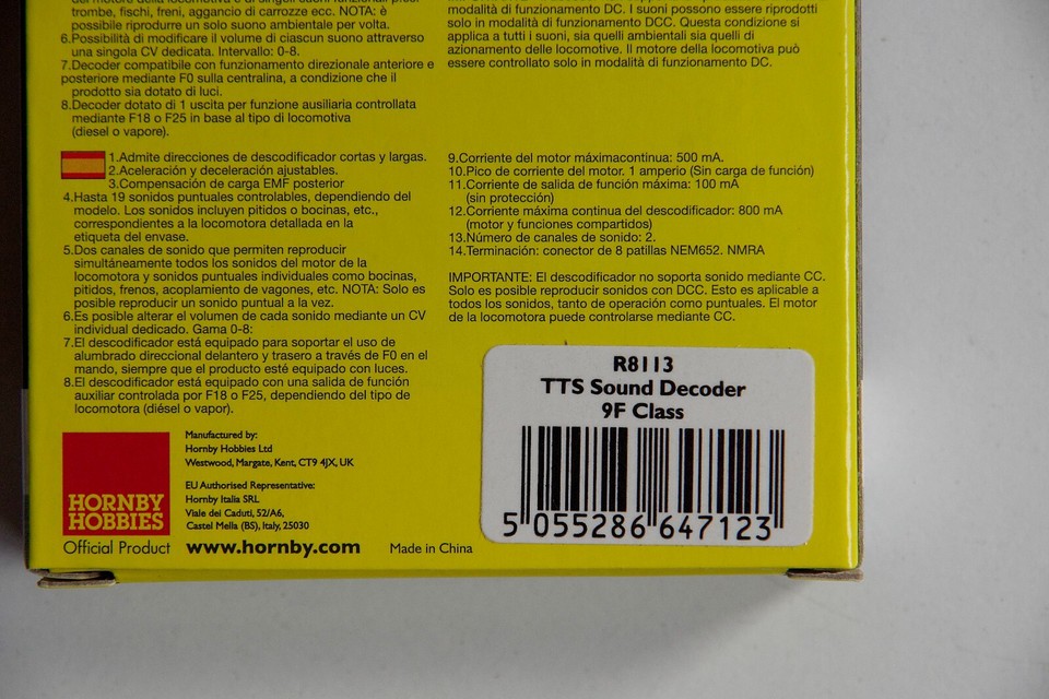Hornby R8113 TTS Sound Decoder For 9F Class Loco New & Unopened | eBay UK