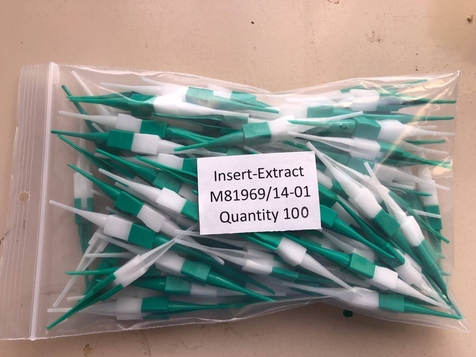 100 New Aiconics M81969/14-01 Insertion Extraction Tool White Green ...