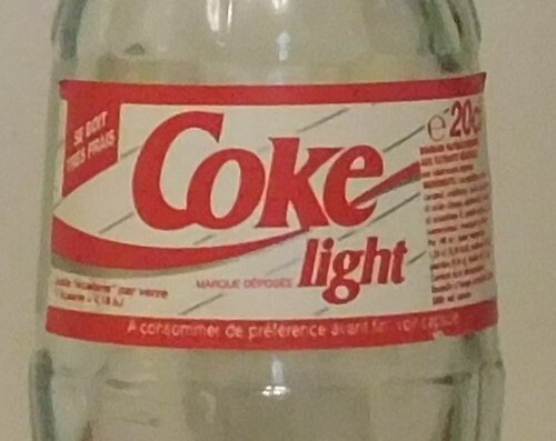 VINTAGE Coca Cola Coke Light Glass Bottle Paper label French 20cl | eBay