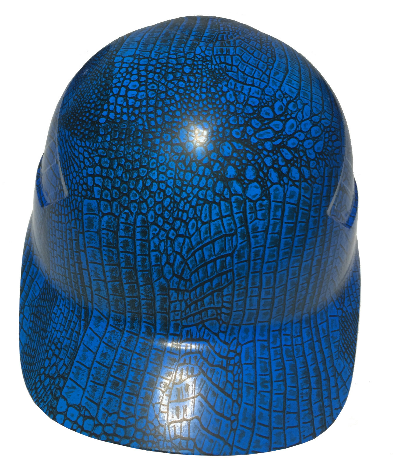 Hydro Dipped Custom Bump Cap Oriental Blue Gator Skin Satin | eBay