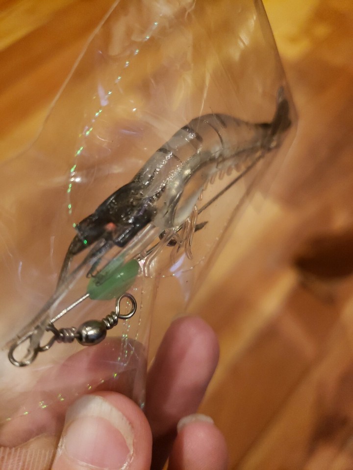 Natural Life Like Shrimp Soft Lure clear and black | eBay