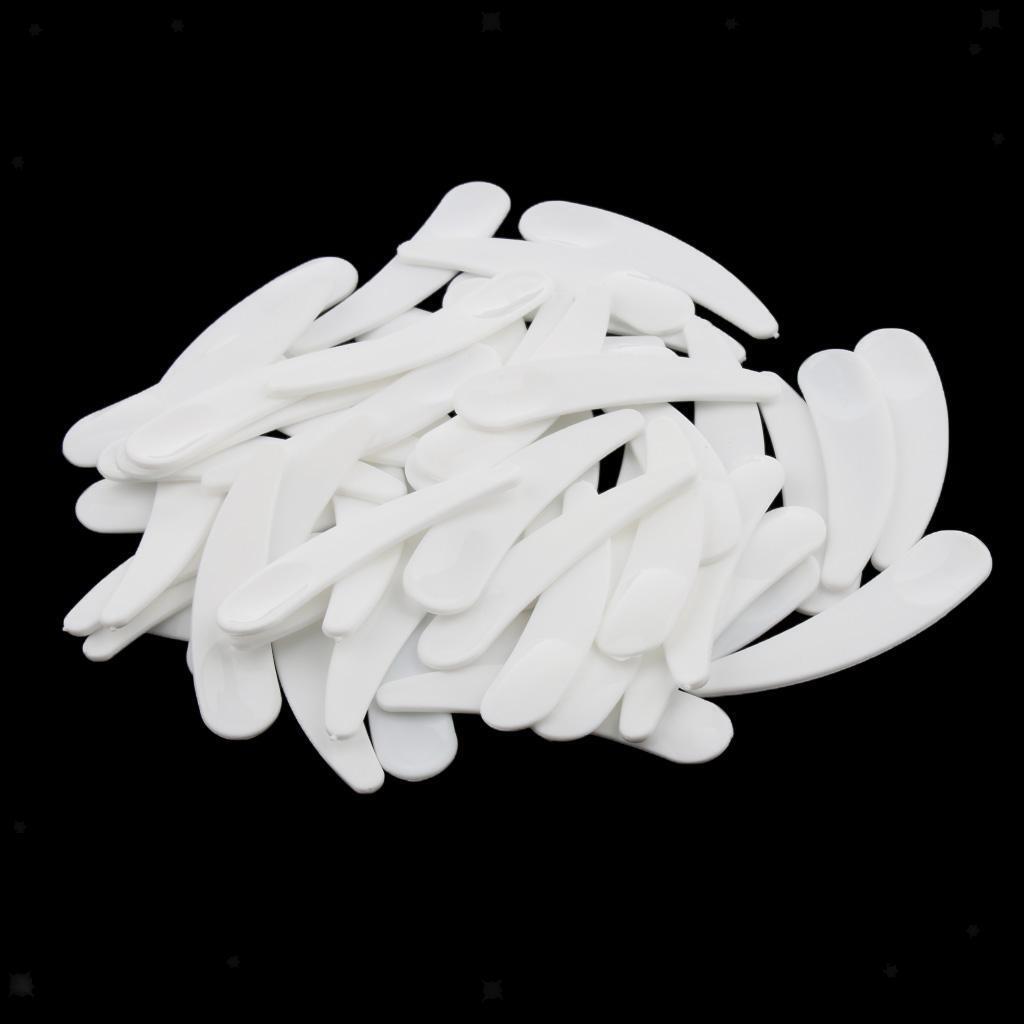 50pcs PP Mini Cosmetic Disposable White PP Spoons | eBay