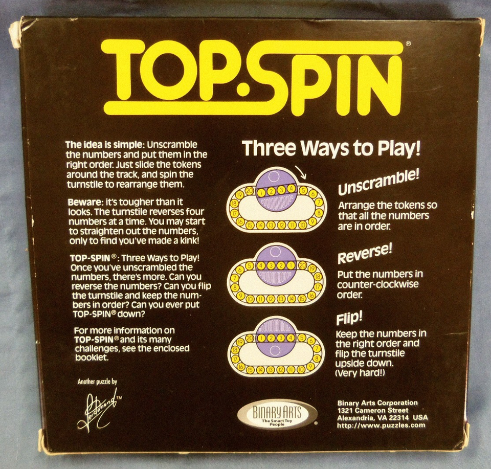 Top.Spin puzzle by Binary Arts - handheld brain teaser game, in ...