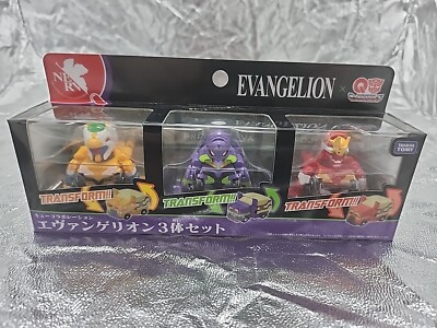 EVA 00, 01, & 02 - Evangelion Transformers mini figures Takara Tomy ...