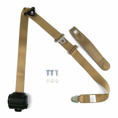 UNIVERSAL 3 POINT RETRACTABLE AUTO CAR SEAT BELT LAP SHOULDER ...