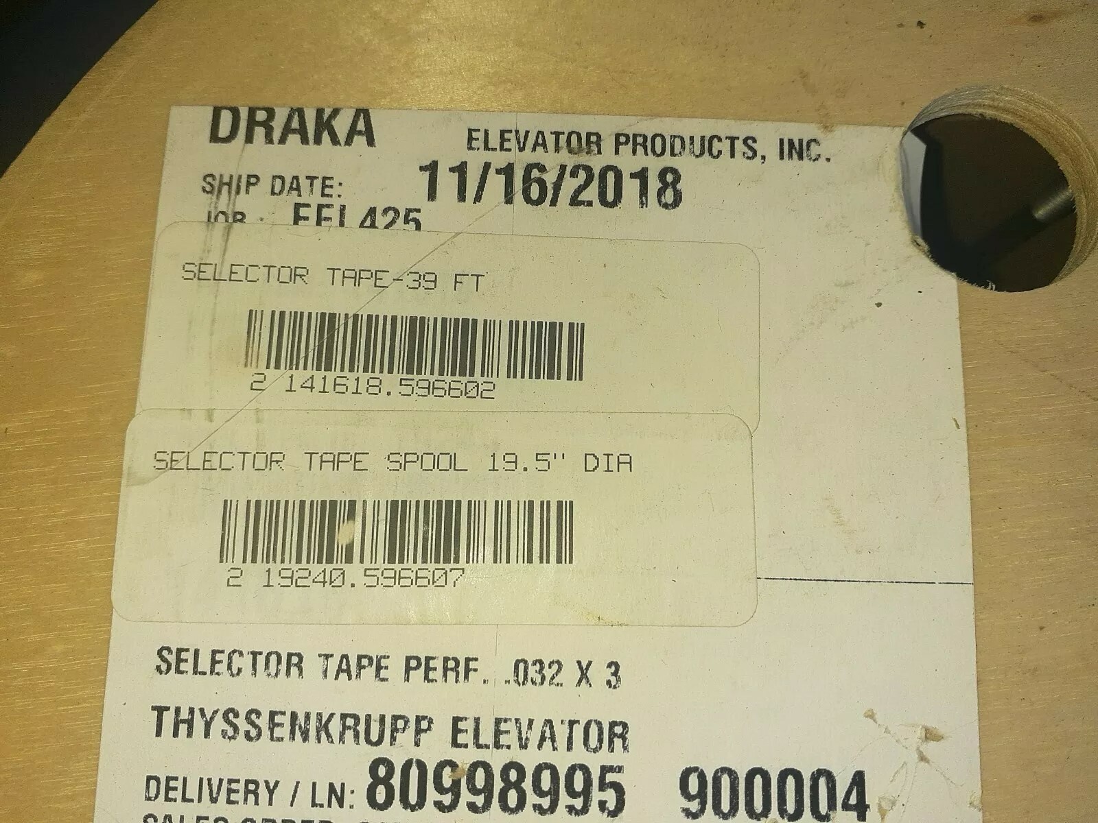 DRAKA ELEVATOR SELECTOR TAPE 39 FEET .032X3" BRAND NEW SHIPS FREE | eBay