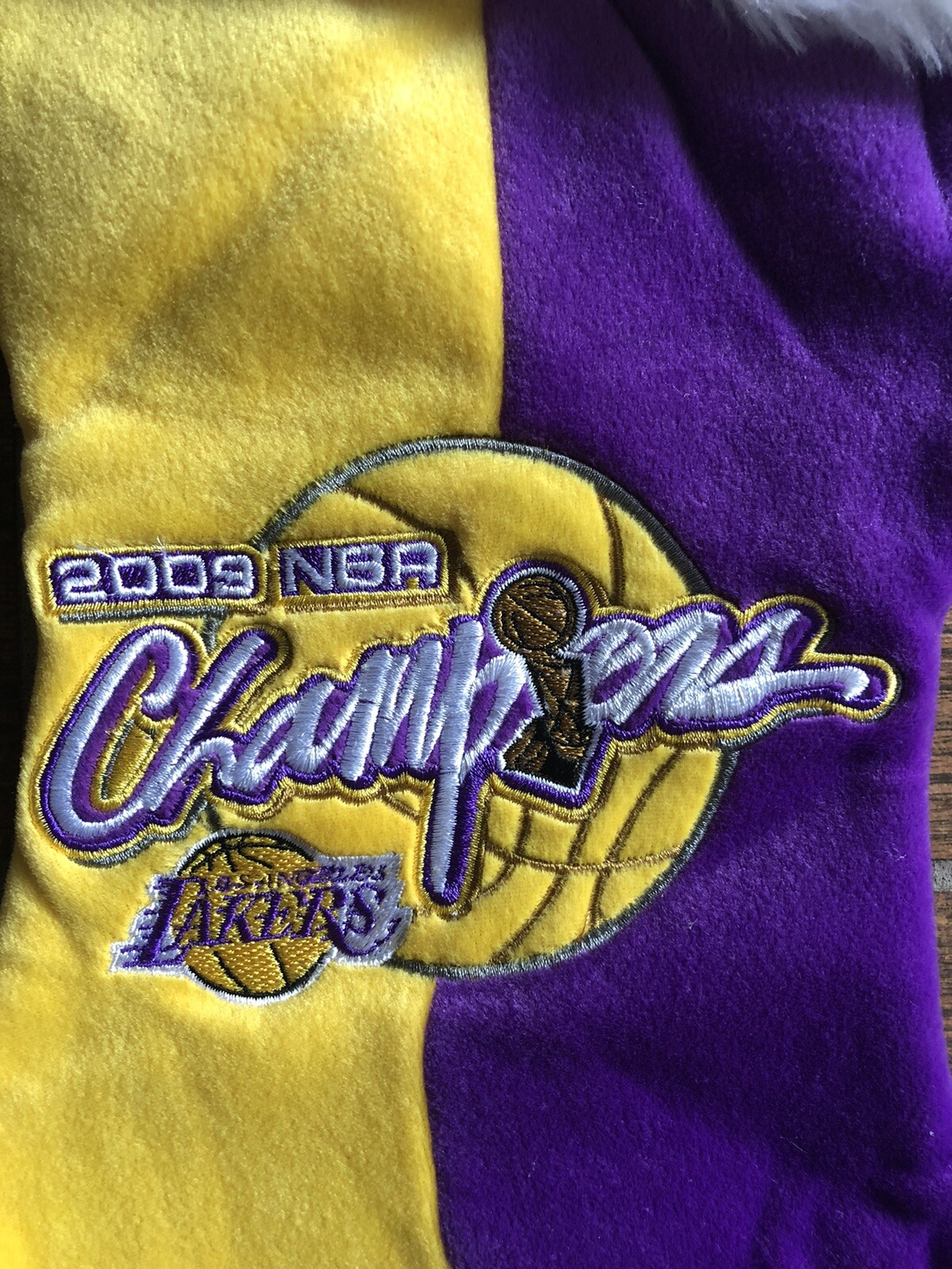 Los Angeles Lakers NBA Champions 2009 Christmas Velvet Embroidered ...